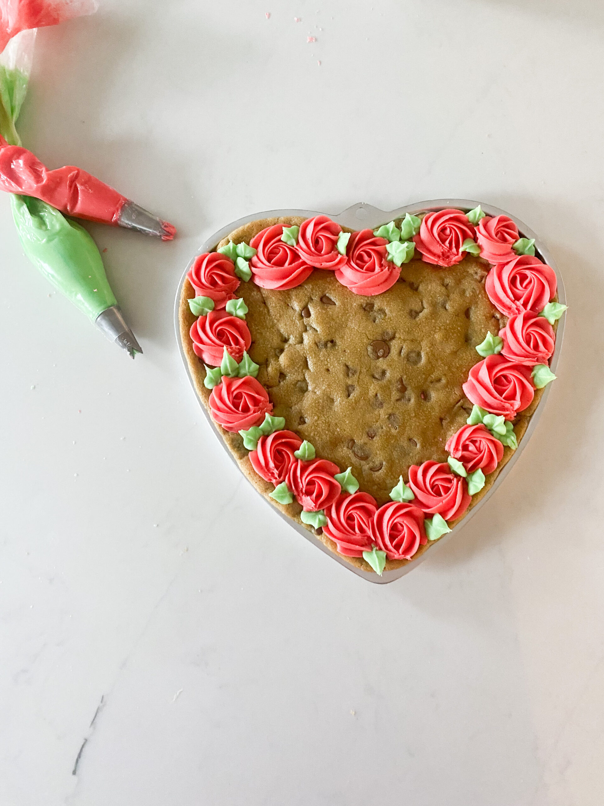 Giant Heart-Shaped Pan Cookie