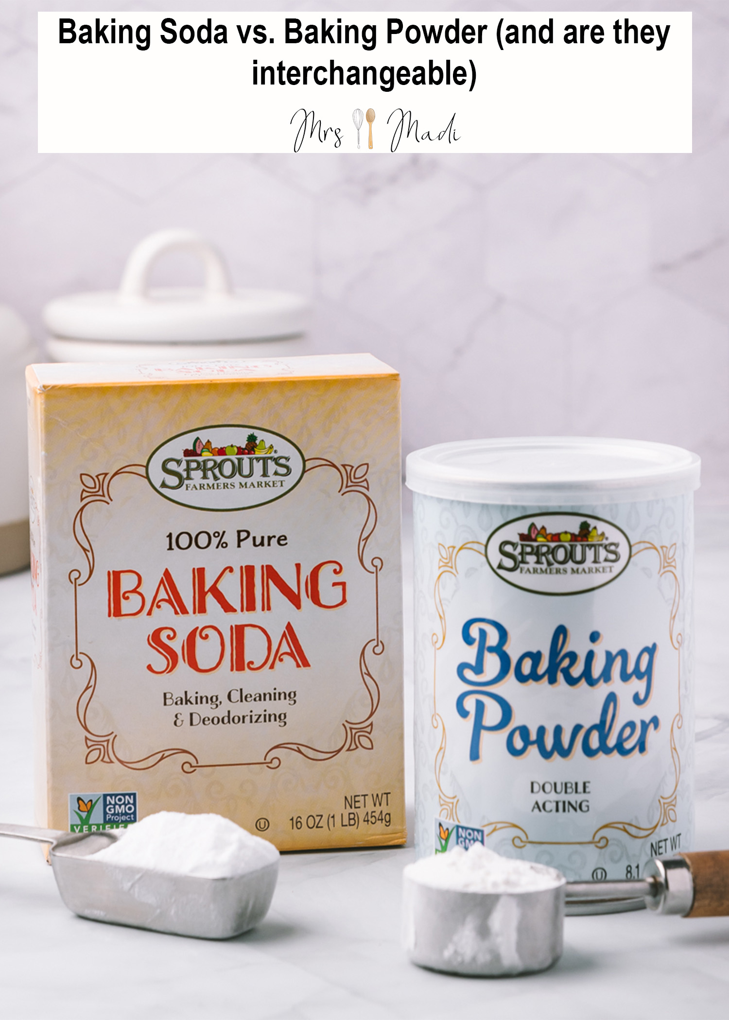 Baking Soda vs. Baking Powder (and are they interchangeable)
