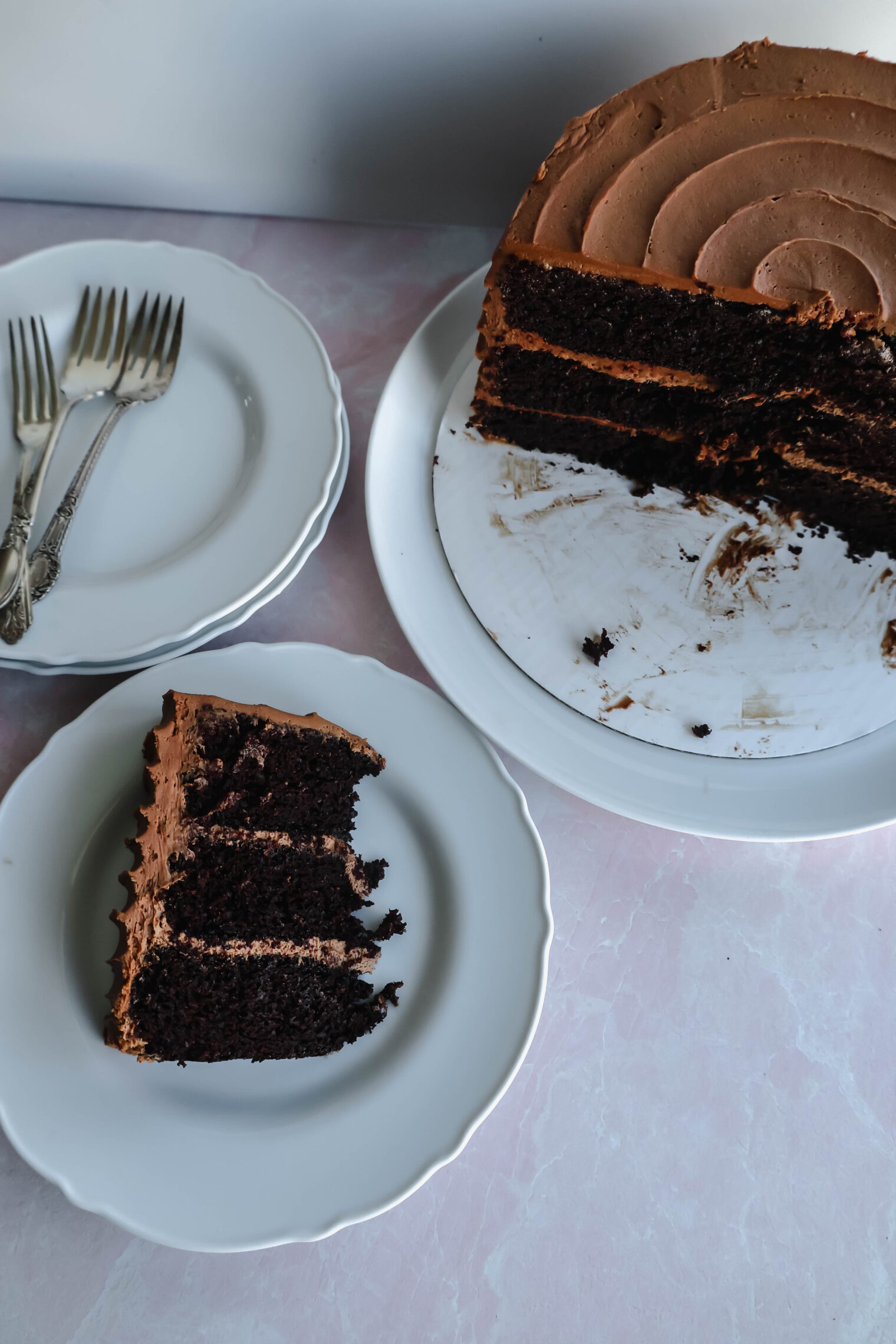 Double Chocolate Cake From Scratch