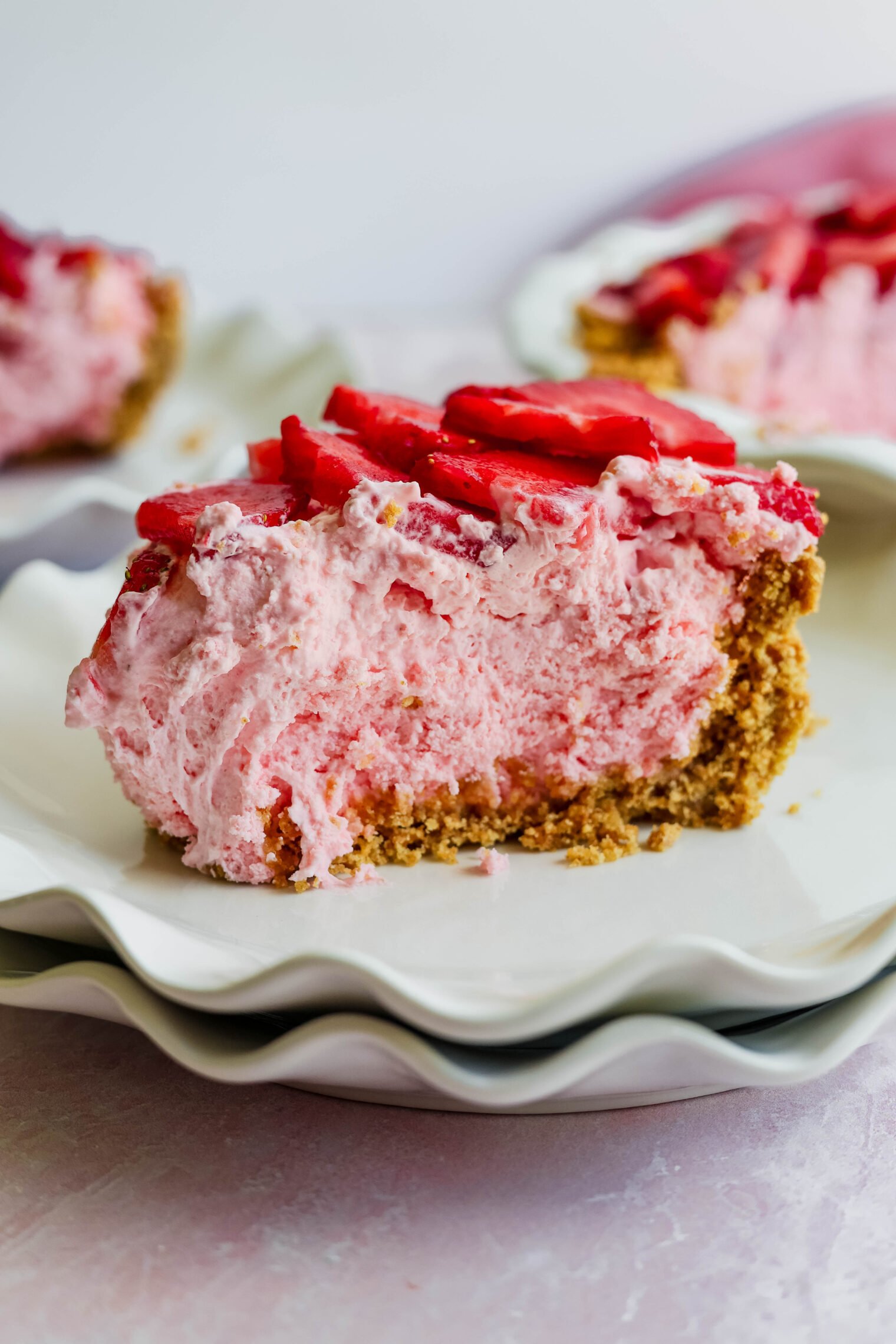 Practically No-Bake Strawberry Cream Cheese Pie