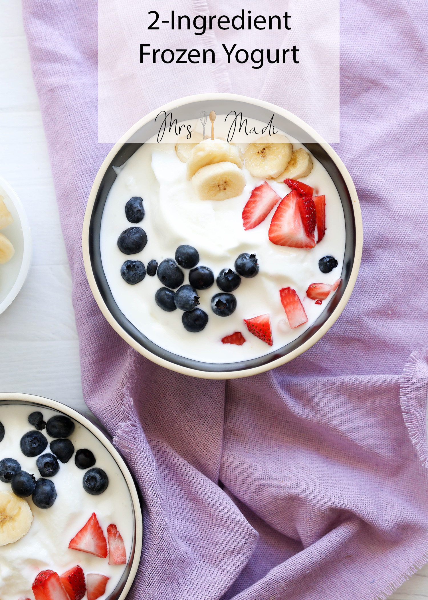 Easy Two Ingredient Frozen Yogurt Recipe