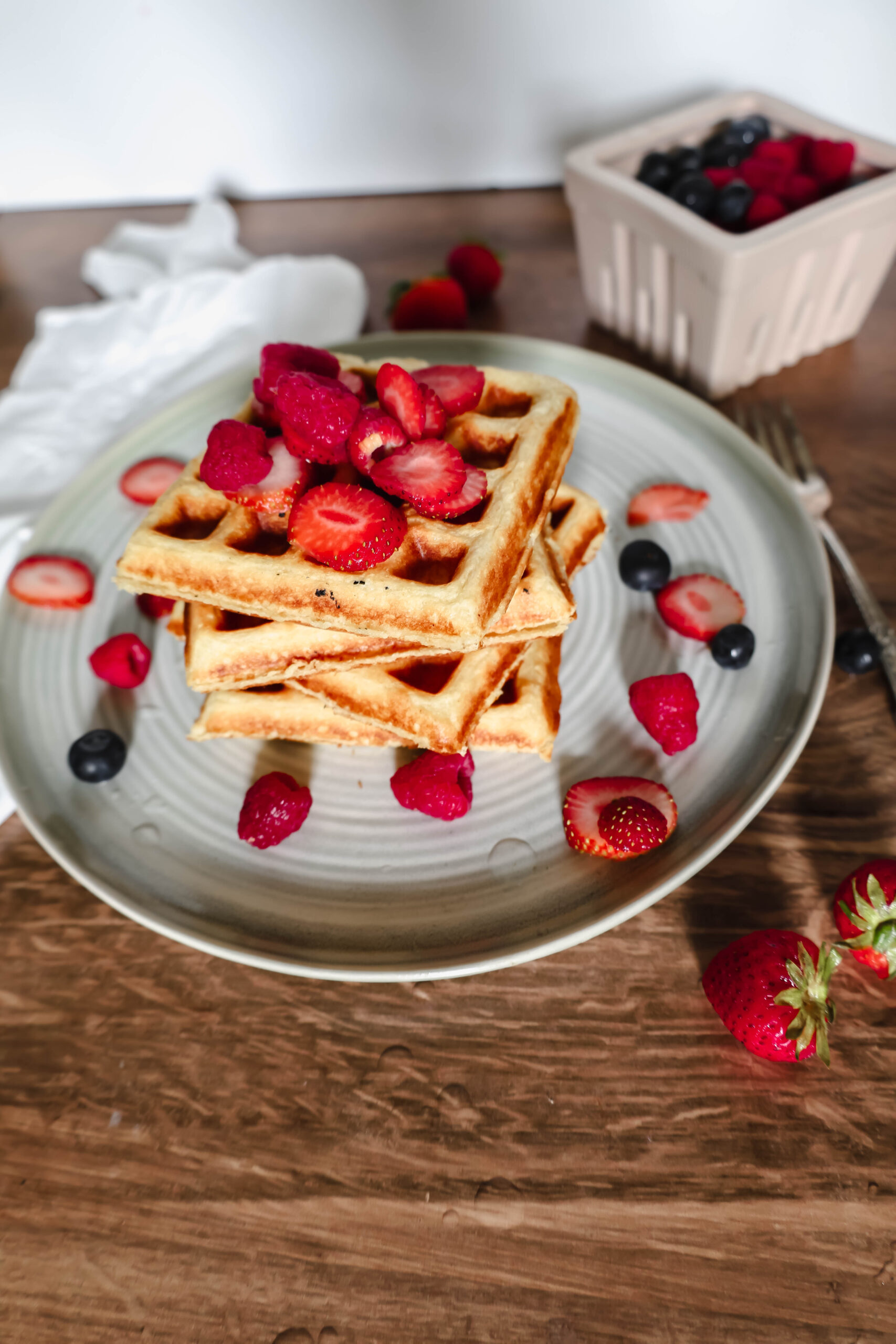 Easy and Fluffy Homemade Buttermilk Waffles Recipe