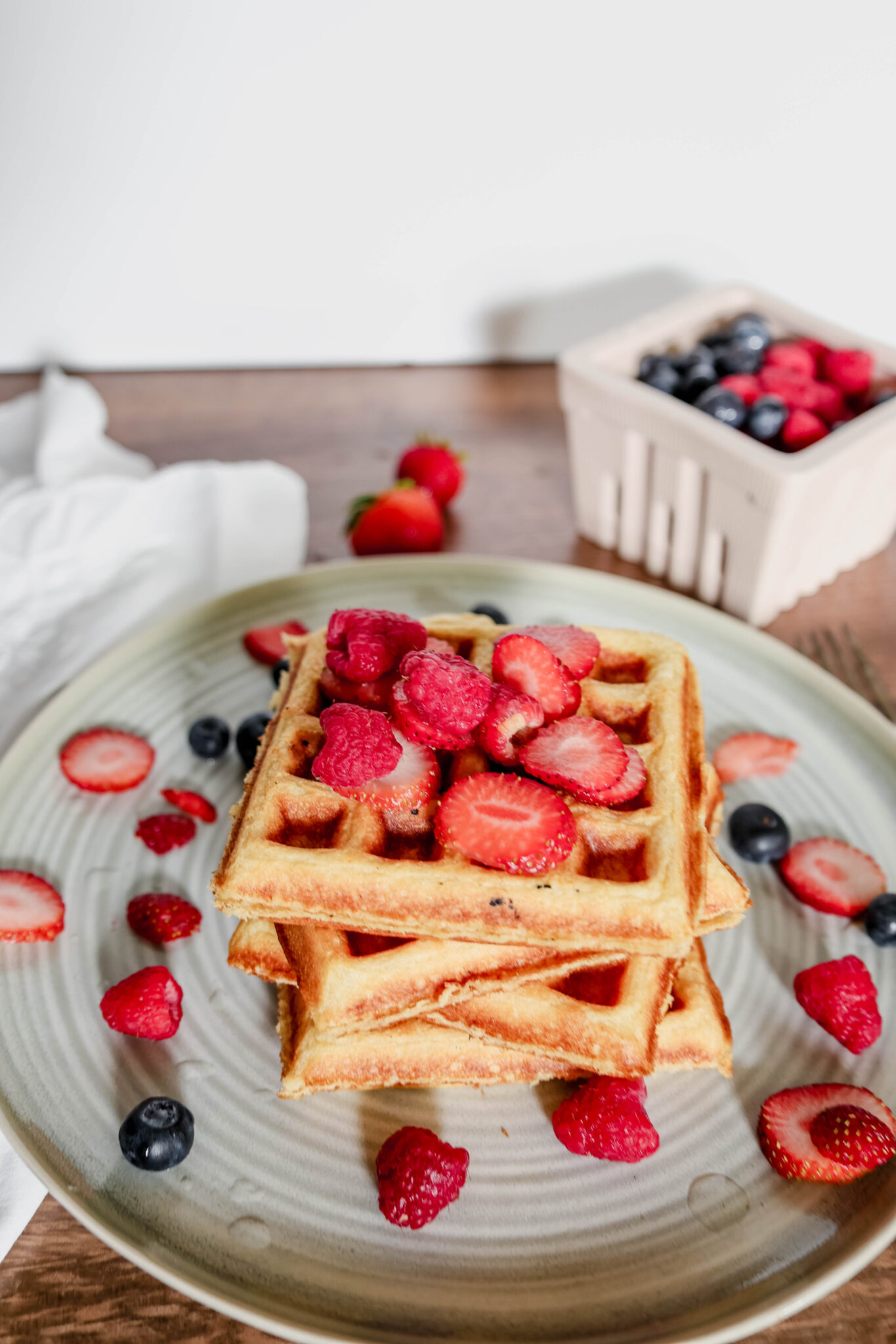 Easy and Fluffy Homemade Buttermilk Waffles Recipe