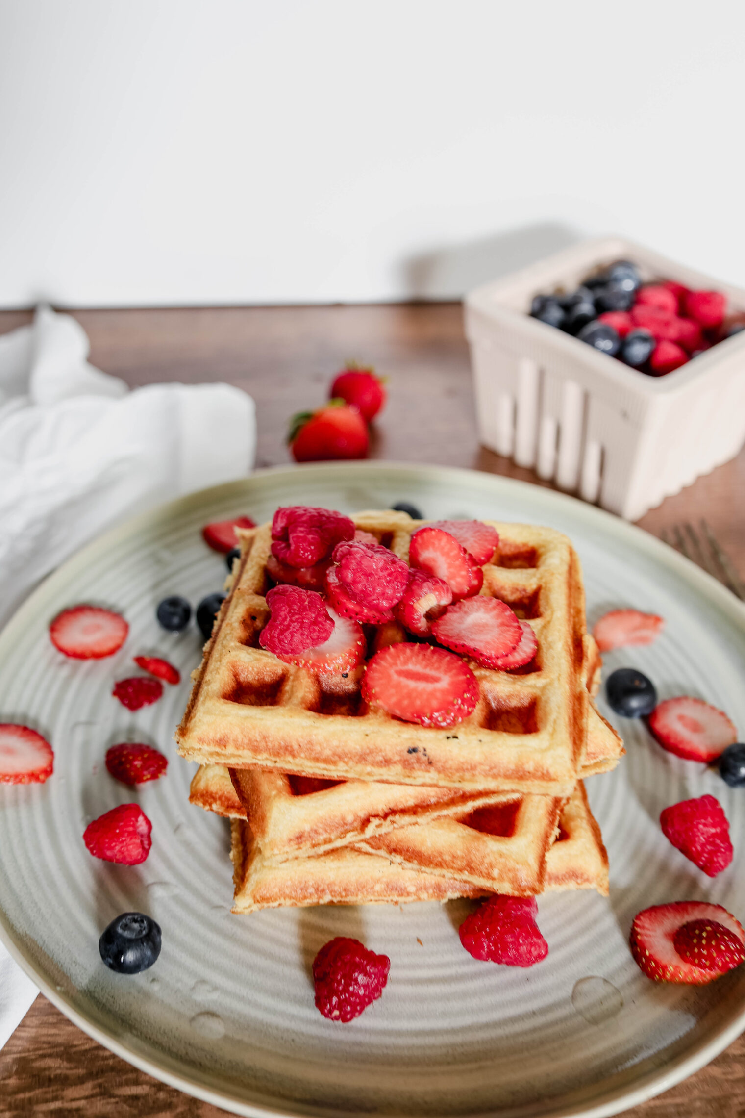 Easy and Fluffy Homemade Buttermilk Waffles Recipe