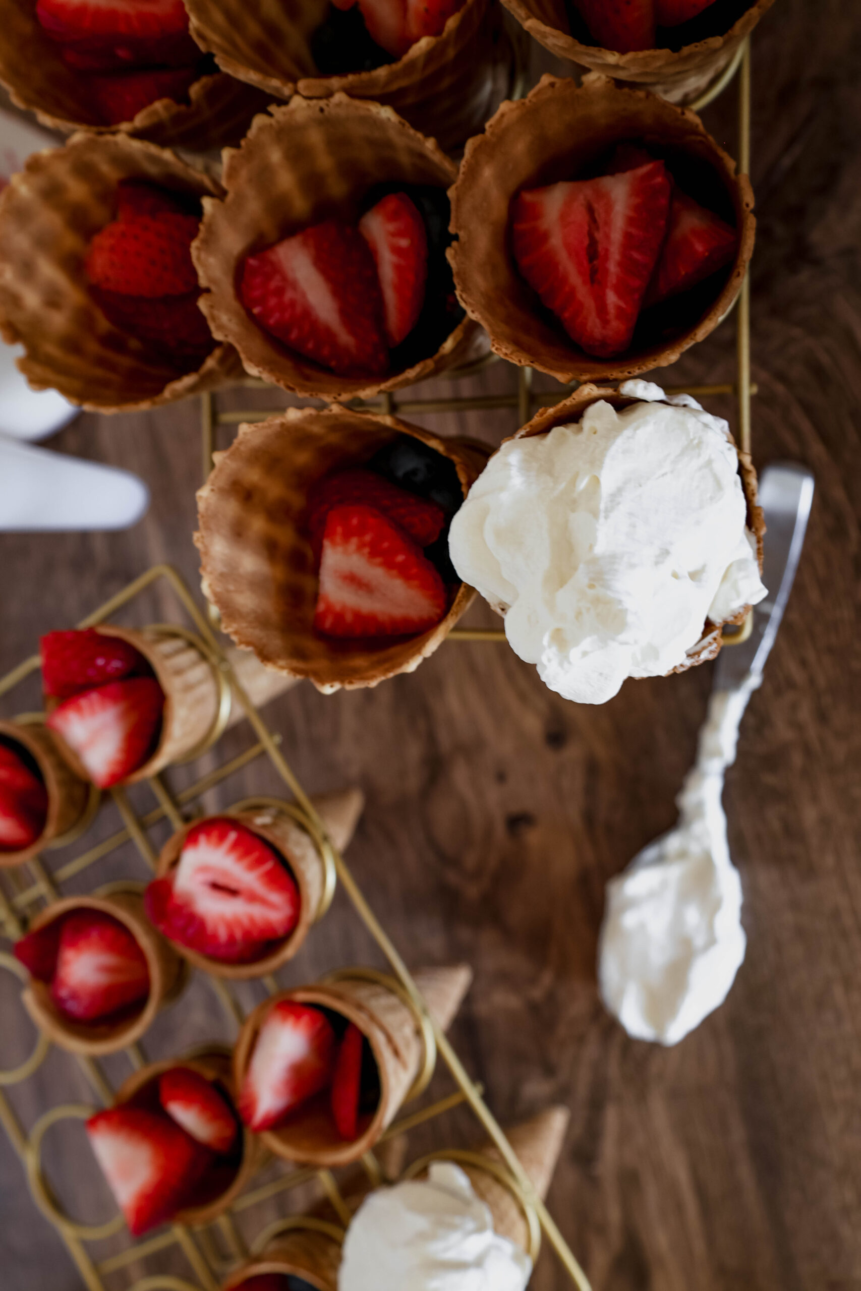 Waffle Cone Fruit Cups
