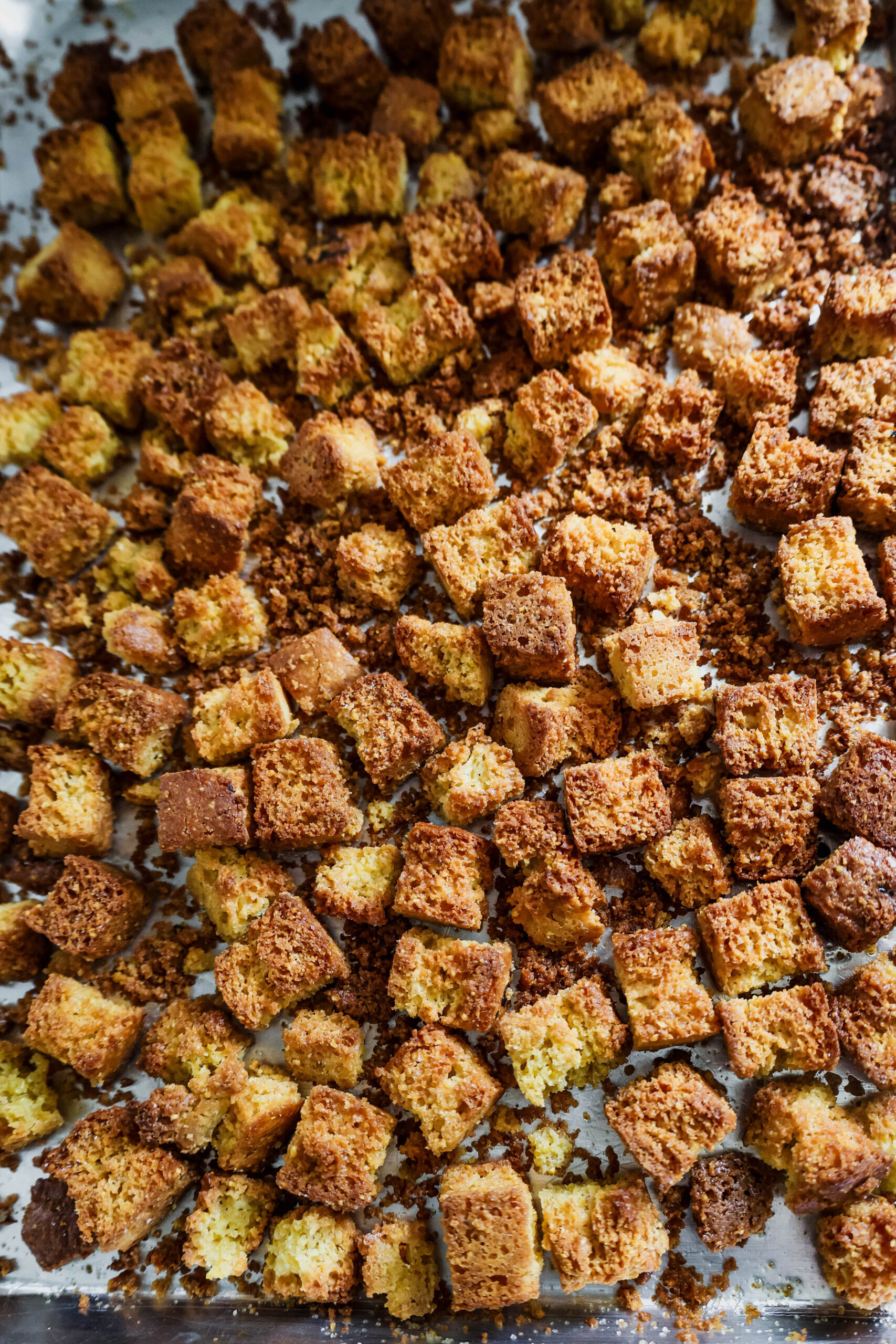 Easy Cornbread Croutons for Soups & Salads