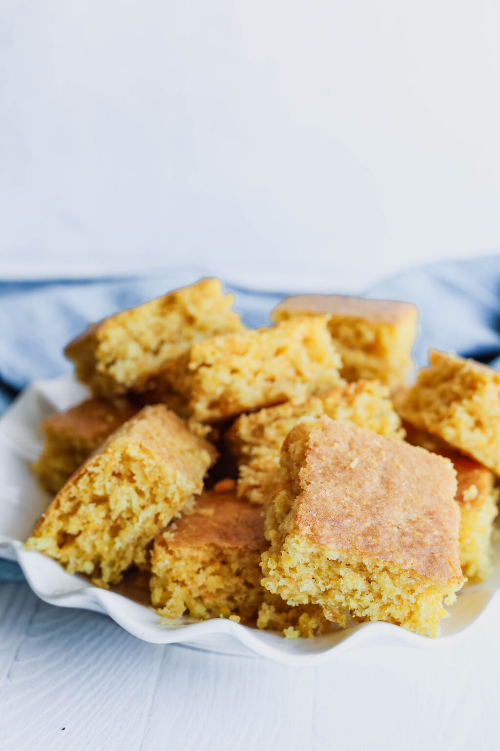 Golden Cornbread Topped with Honey