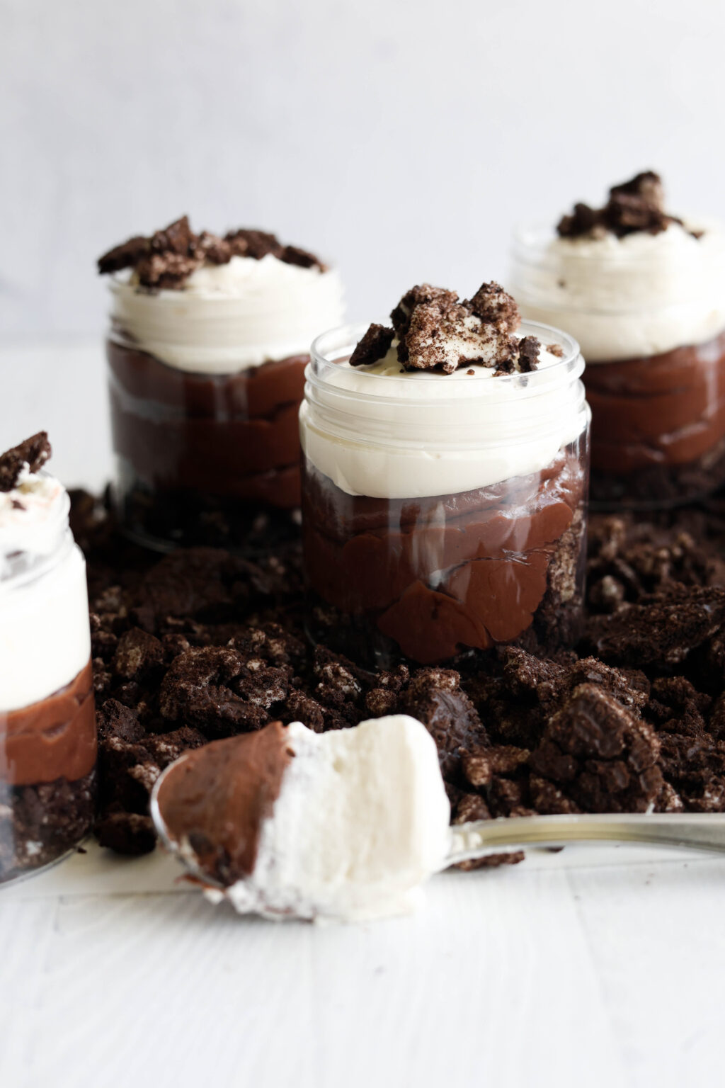 Homemade Oreo Pudding Cups with Layers