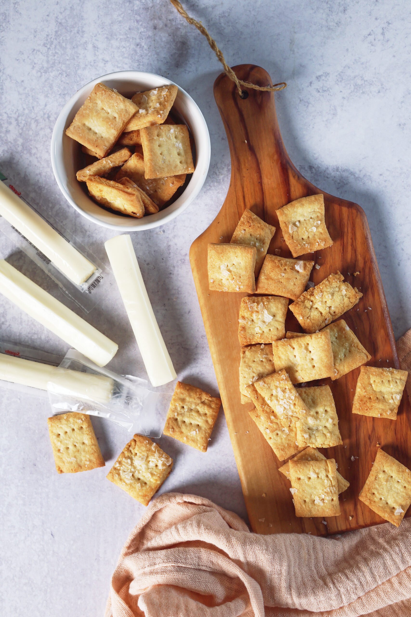 Buttery Homemade Crackers with Flakey Sea Salt