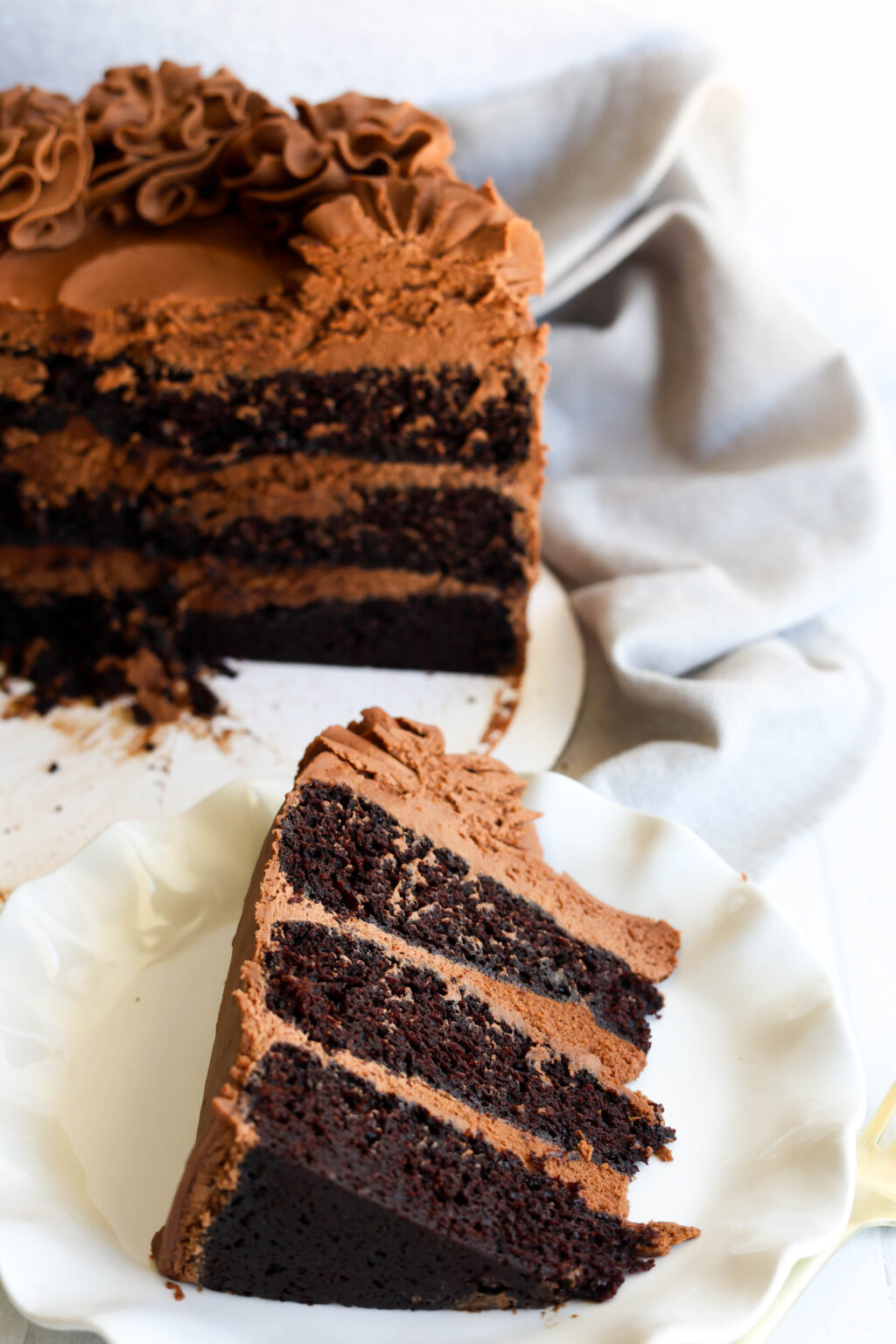 Moist Chocolate Rum Cake with Buttery Rum Frosting