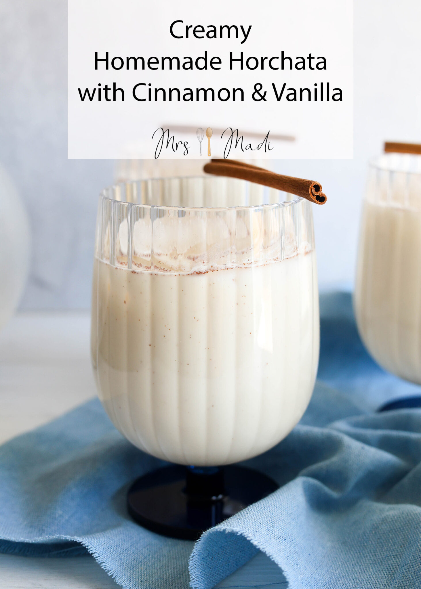 Creamy Homemade Horchata with Cinnamon & Vanilla